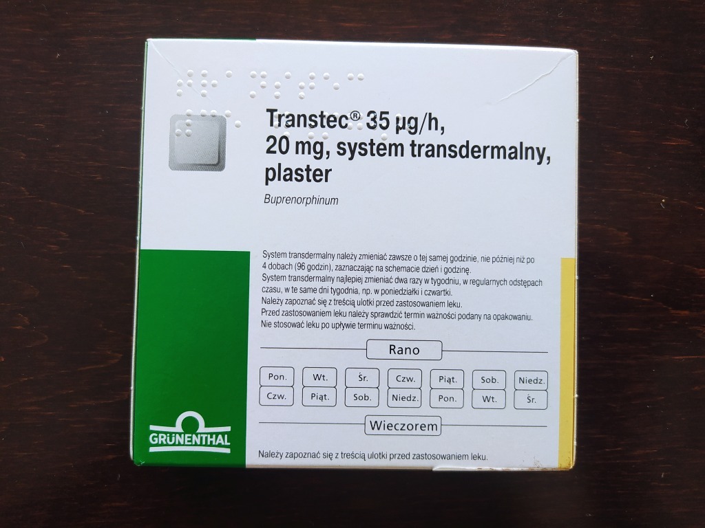 Transtec 35µg/h, 20mg, plaster | Gaj Oławski | Kup teraz na Allegro ...
