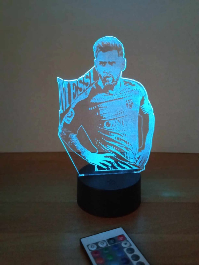 Lionel Messi Lampa LED piłkarz personalizacja | Mielec | Kup teraz na ...
