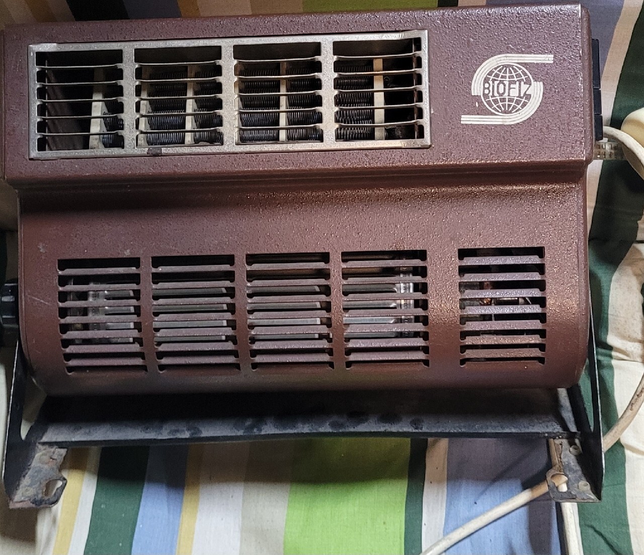 STARY ZABYTKOWY OGRZEWACZ WNĘTRZOWY FARELKA BIOFIZ SPRAWNA 84r Z PRL ...