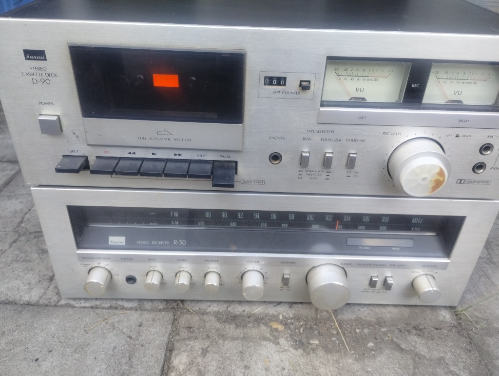 Deck sansui D90 i amplituner sansui R30 | Lipinki Łużyckie | Licytacja na Allegro Lokalnie