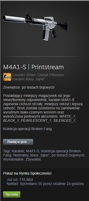 M4-A1S PRINTSTREAM FIELD-TESTED | Bytom | Kup teraz na Allegro Lokalnie