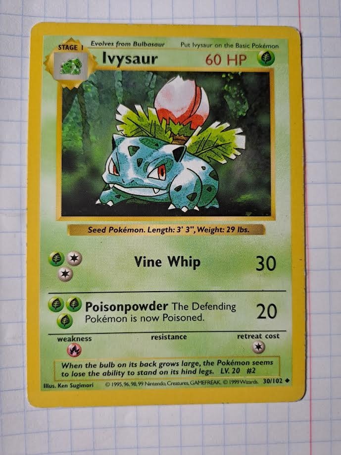 Ivysaur Shadowless 30/102 Base Set 1999 Pokemon TCG | Szczecin | Kup ...