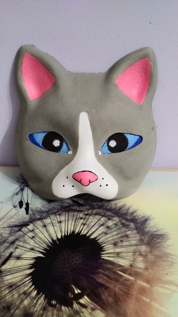 Maska karnawałowa kota. Therian furry cat mask | Ostrów Wielkopolski ...