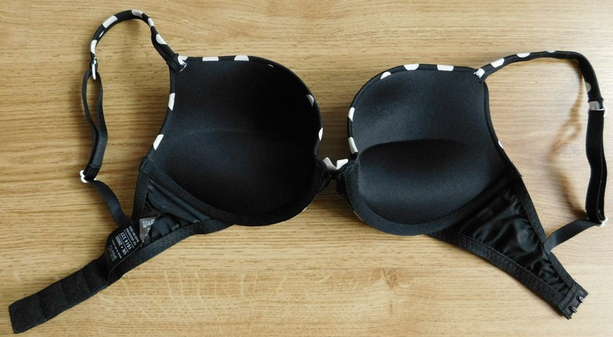 Stanik M&S 28DD 60DD plunge push-up czarny grochy | Poznań | Kup teraz ...