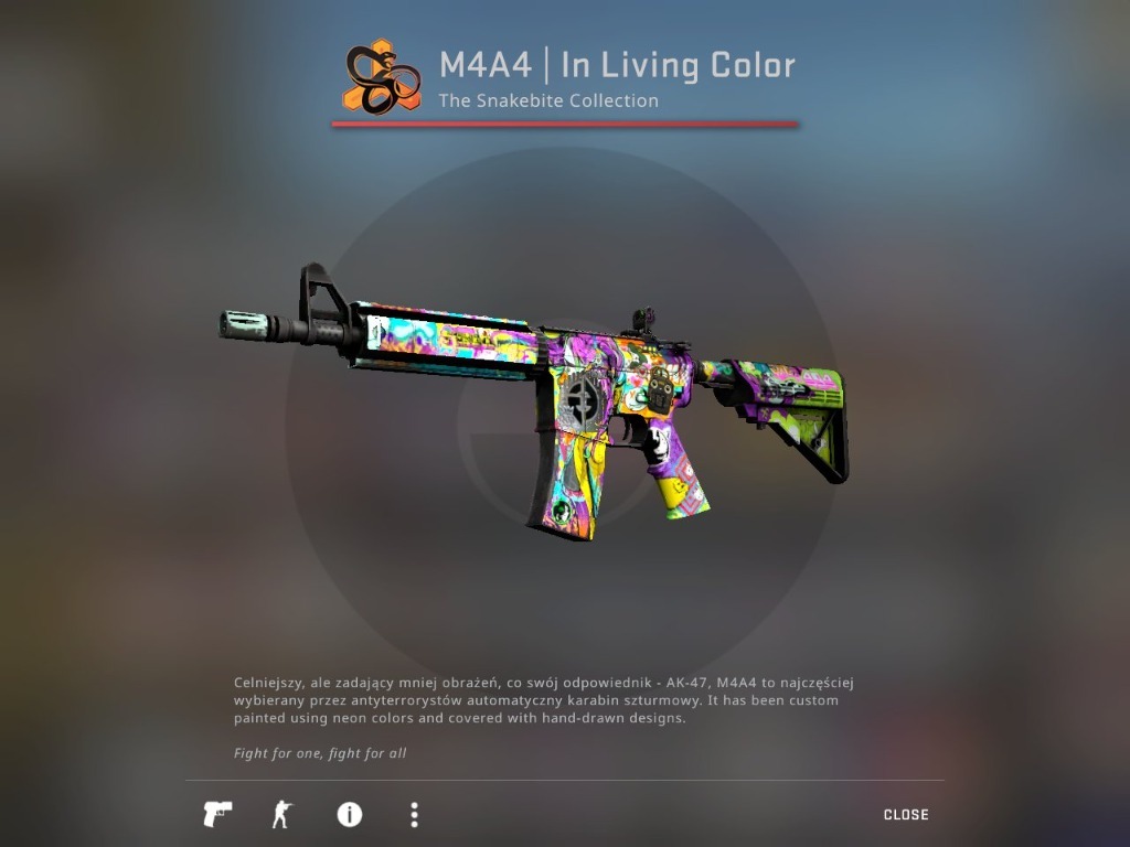 m4a4 living color skin csgo | Olsztyn | Kup teraz na Allegro Lokalnie
