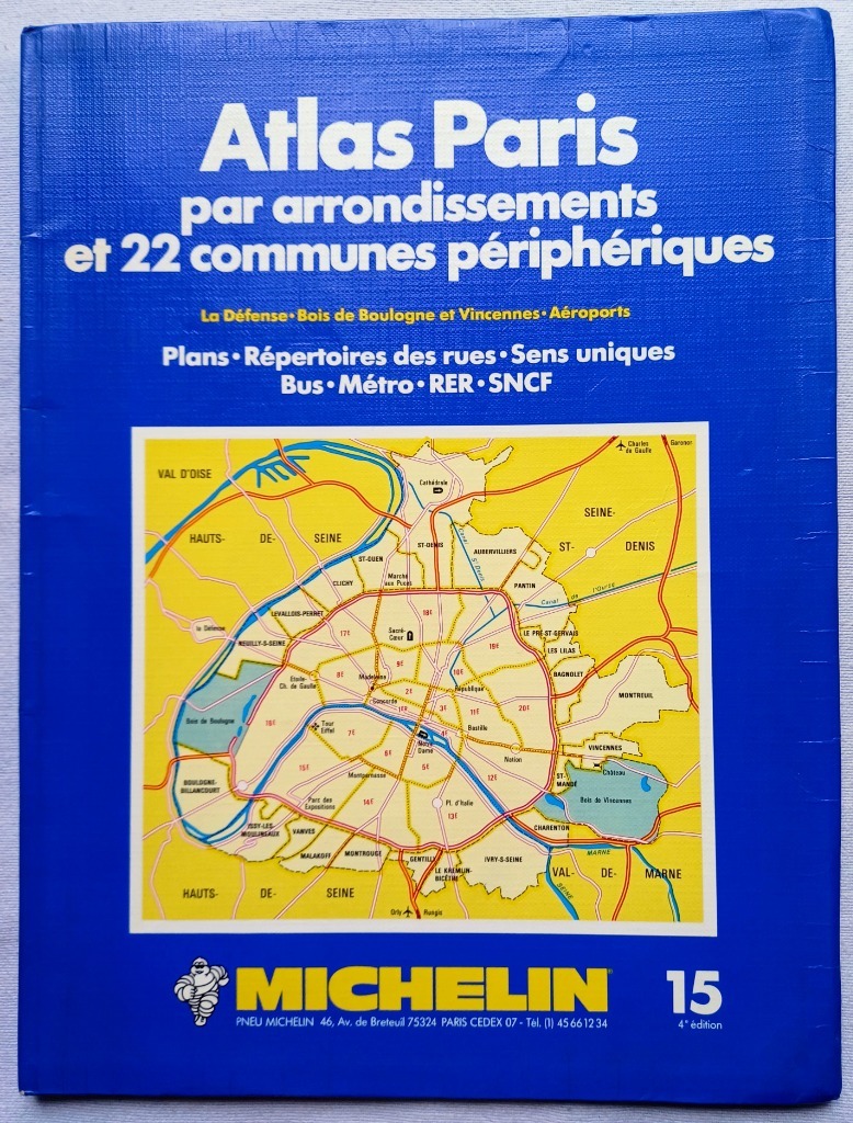 ATLAS PARIS par arrondissement Michelin 1993 | Warszawa | Kup teraz na ...