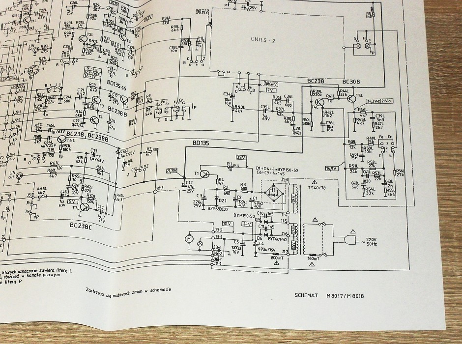 Schemat magnetofonu UNITRA M 8017 M 8018 format A3 | Gliwice | Kup ...