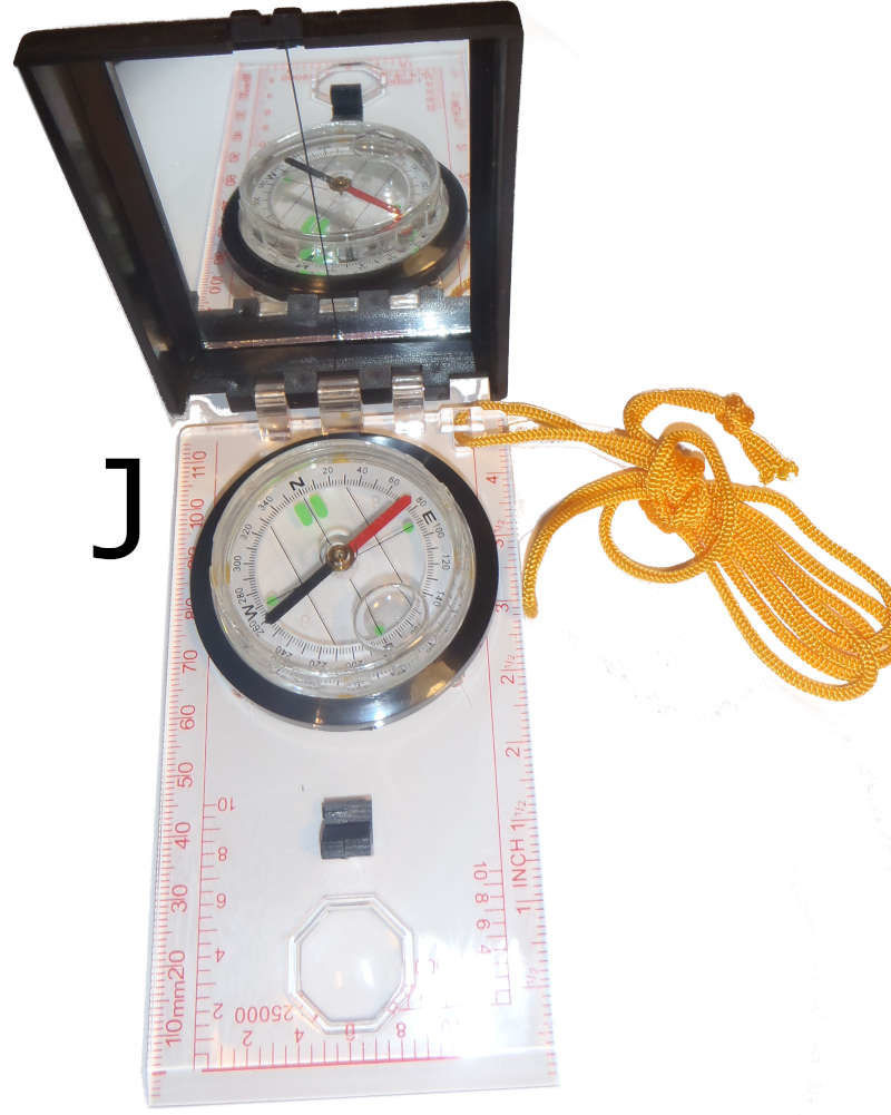 Kompas J z lusterkiem do mapy busola | łomianki | Kup teraz na Allegro ...