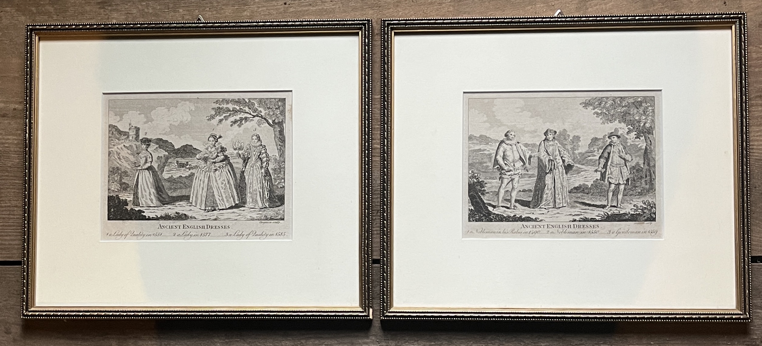 Ryciny Thomas Bankes Starożytne Stroje Angielskie | Poznań | Kup teraz ...