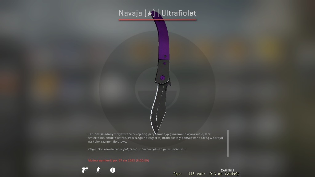 skin nóż/kosa cs:go navaja knife ultraviolet FT! | Warszawa ...