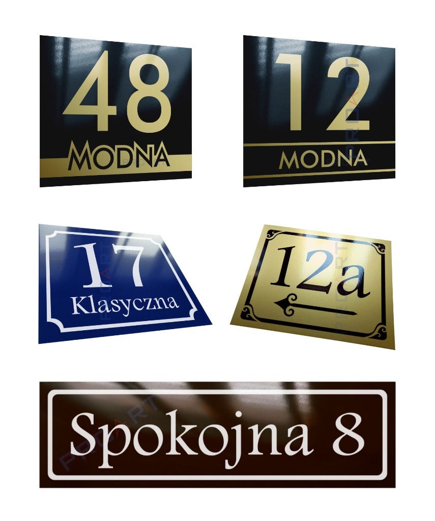 METALOWA tabliczka adresowa numer domu budynku na dom | Warszawa | Kup ...