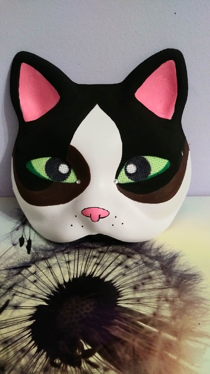 Maska karnawałowa kota. Therian furry cat mask | Ostrów Wielkopolski ...