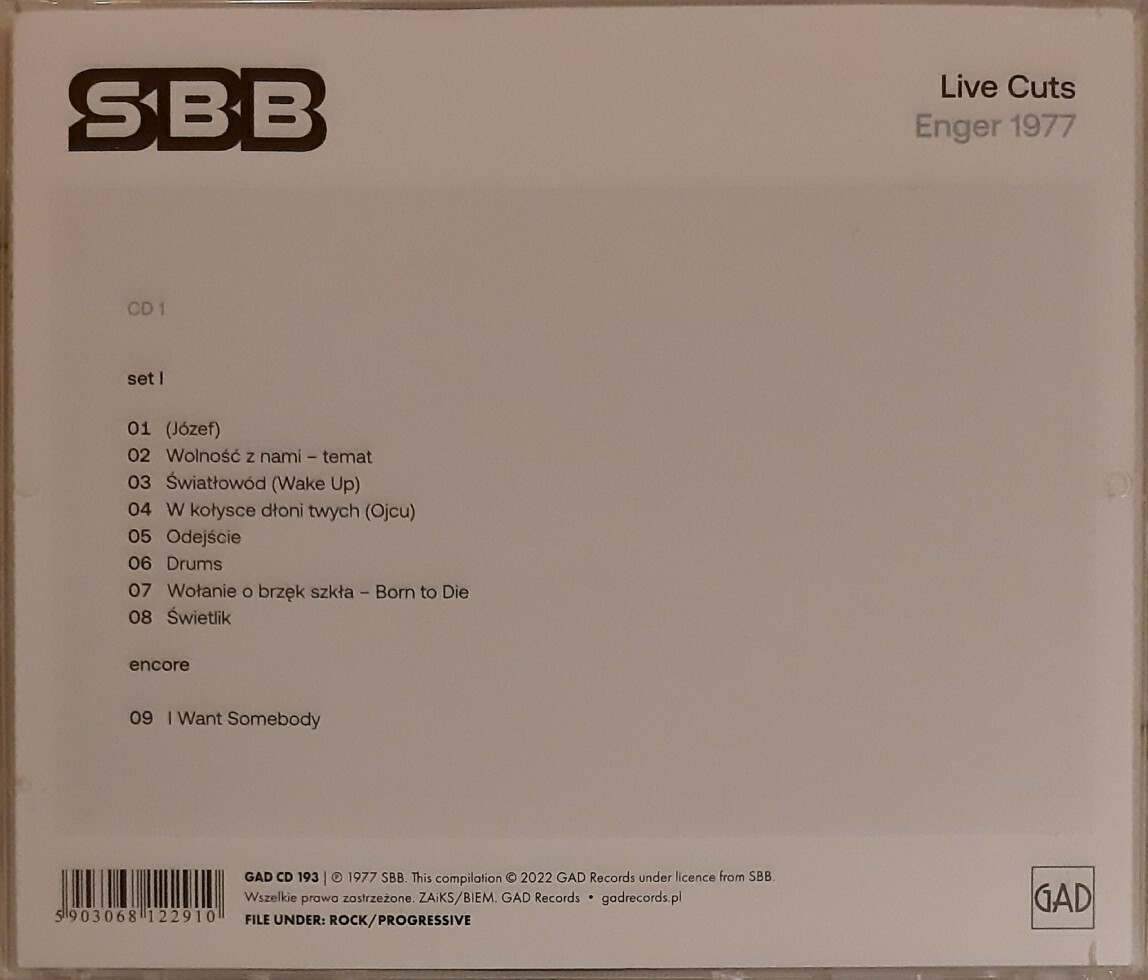 SBB - Live Cuts Enger 1977 | Katowice | Licytacja na Allegro Lokalnie SBB - Live Cuts Enger 1977 | Katowice | Licytacja na Allegro Lokalnie