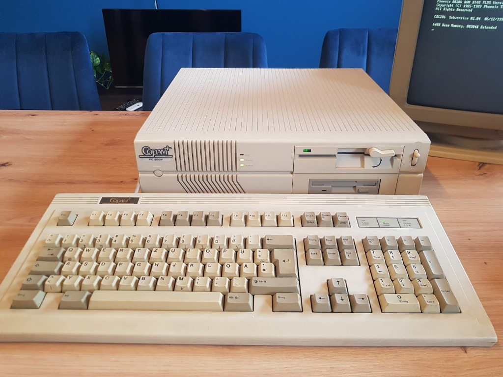 Komputerowy Copam PC286M Intel N8028612 klawiatura monitor Hercules ...