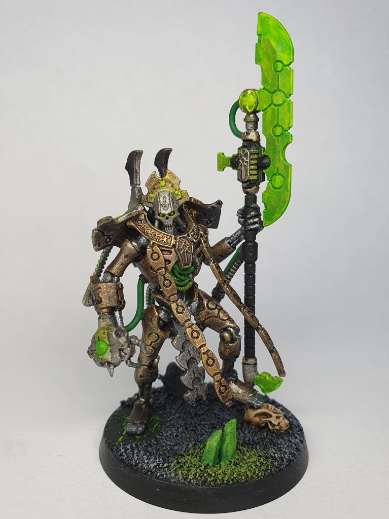 Necron Overlod with Tachyon Arrow Warhammer 40k pomalowany z podstawką ...