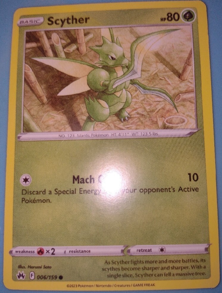 Karta Pokemon TCG CRZ 006/159 Scyther | Rosocha | Kup teraz na Allegro Lokalnie