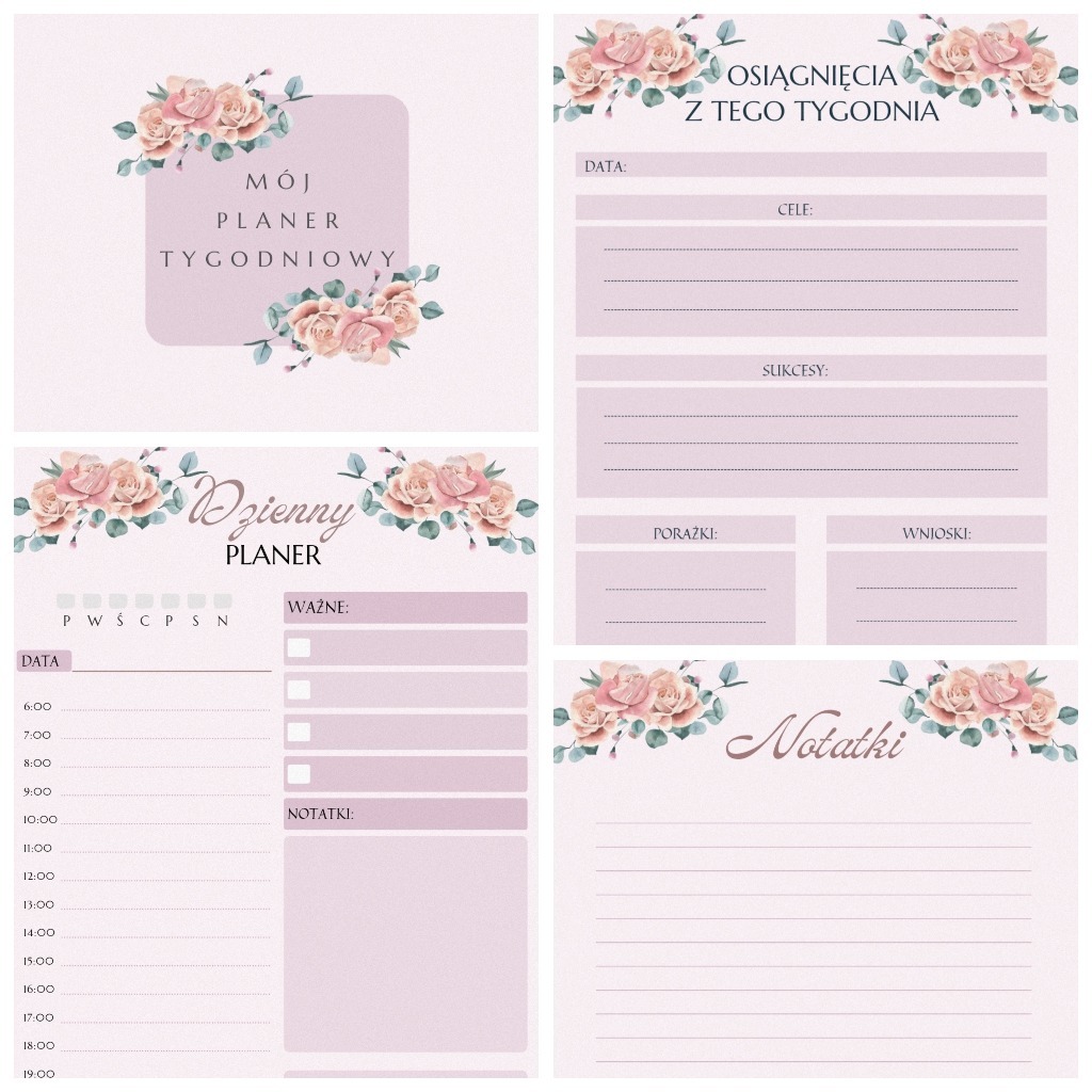 Twój planer tygodniowy do samodzielnego wydruku | Wierzbno | Kup teraz ...