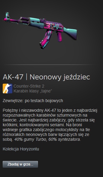 Skin do CS2 Ak-47 Neon Rider | Dąbrowa Górnicza | Kup teraz na Allegro ...