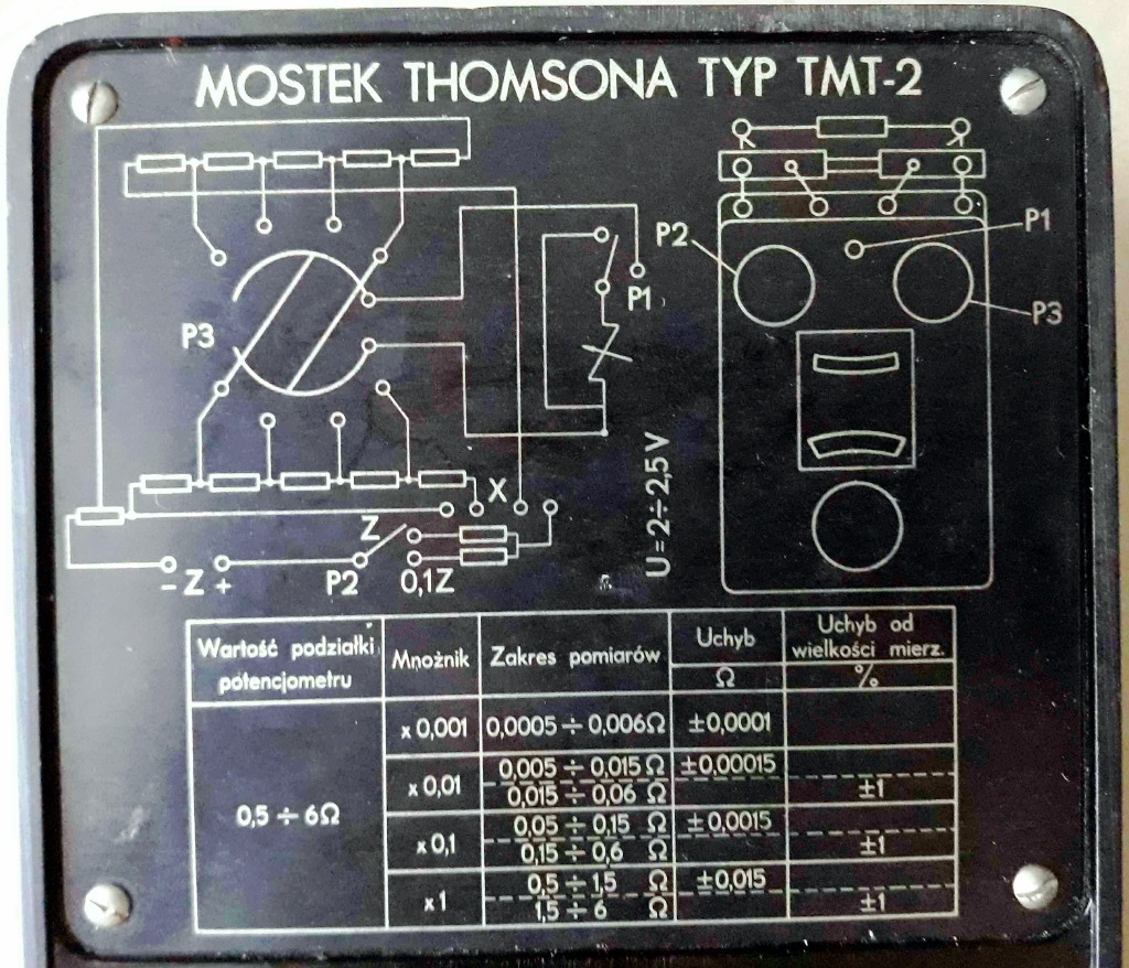 MOSTEK THOMSONA TMT-2 pomiar małych rezystancji | Legnica | Kup teraz ...