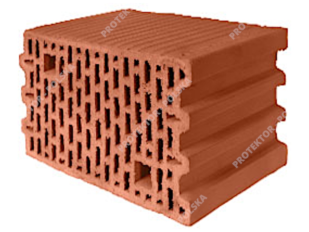 Cegła ceramiczna 25 cm pustak kratówka dziurawka mur ściana porotherm ...