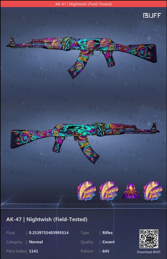 AK-47 NOCNE ŻYCZENIE FT cs:go skiny CS GO skin CS | Turzyn | Kup teraz ...