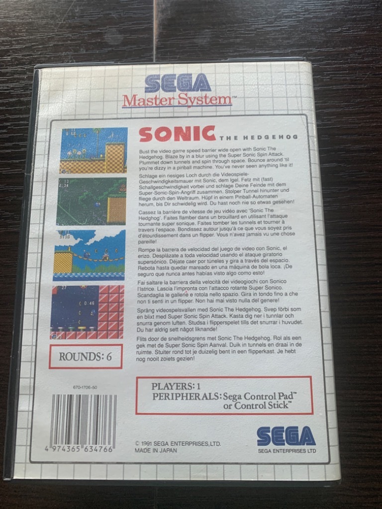 Gra Sega Master System Sonic The Hedgehog | Kalisz | Licytacja na ...