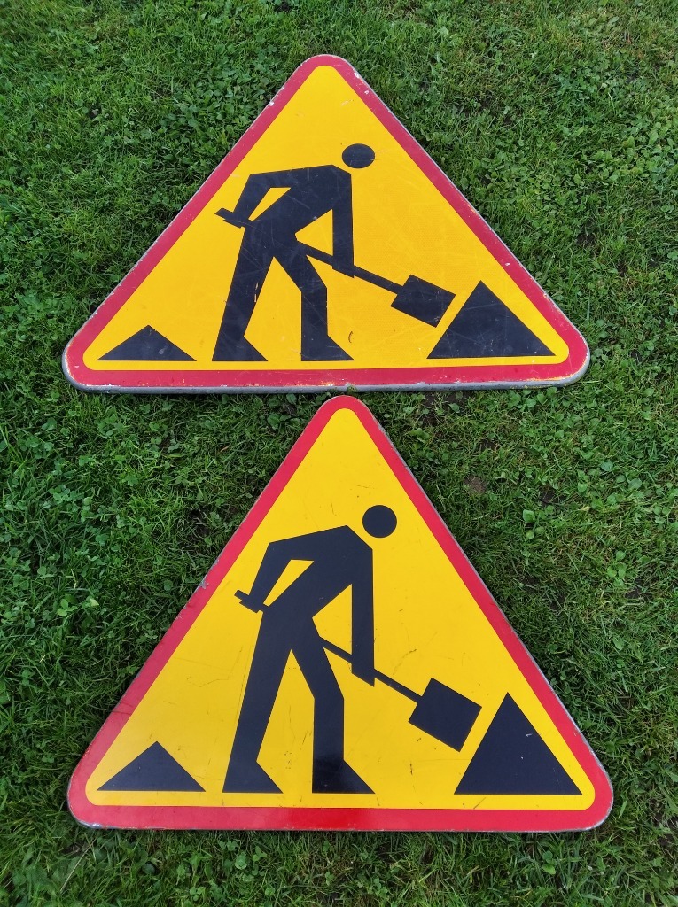 Znak drogowy A14 roboty drogowe znaki | Krusze | Kup teraz na Allegro ...