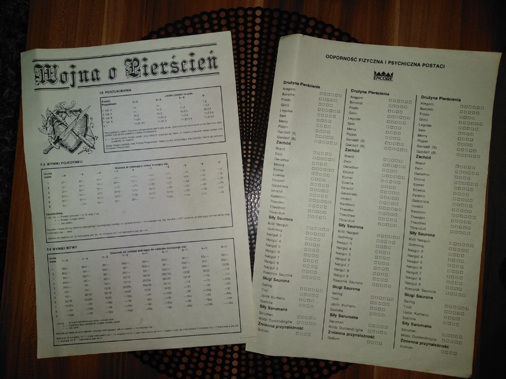 WOJNA O PIERŚCIEŃ Encore GRA PLANSZOWA - KOMPLET | Ustka | Kup teraz na ...