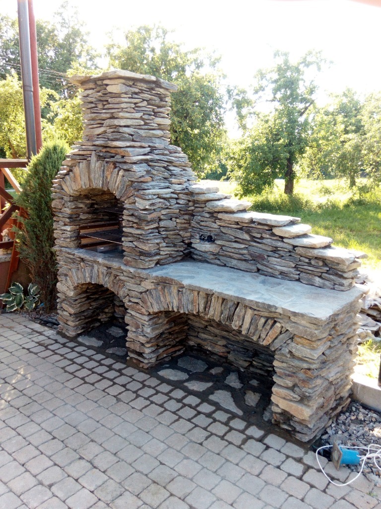 Grill ogrodowy murowany z kamienia, wędzarnia | Warszawa | Ogłoszenie ...