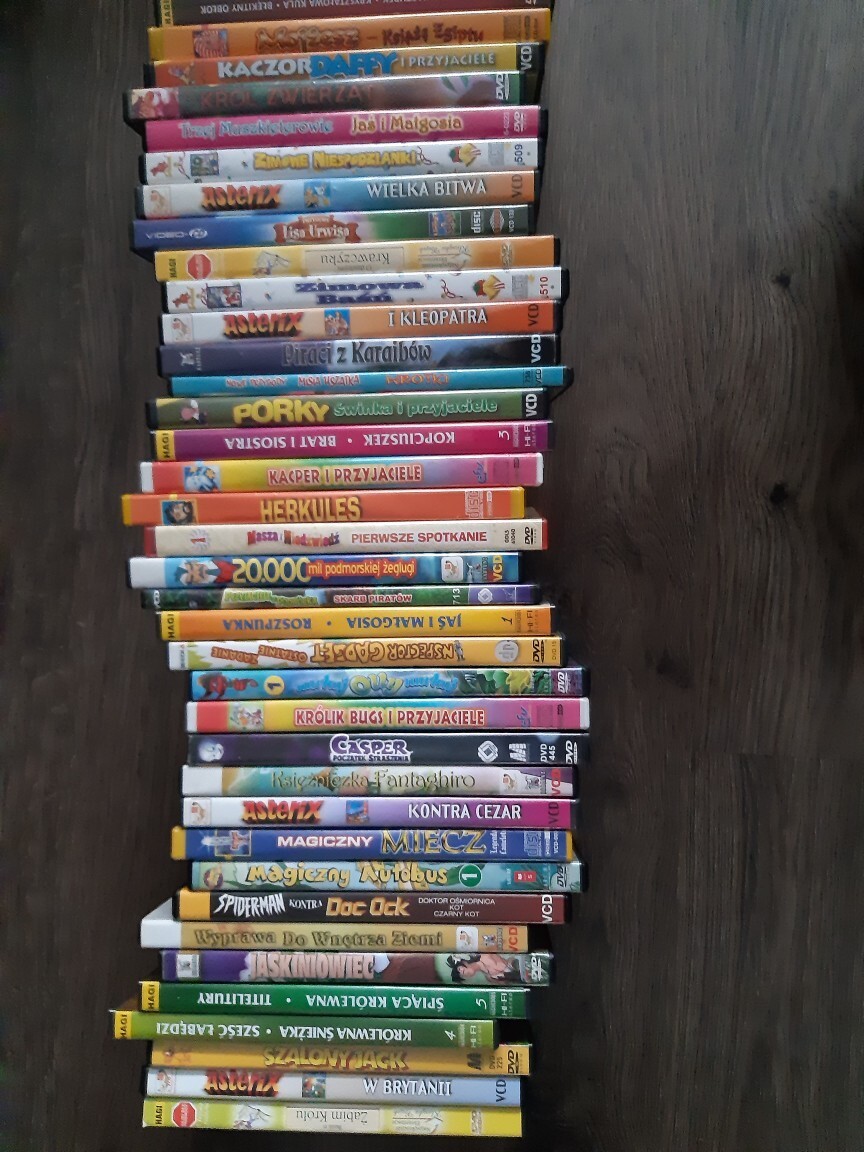 Pakiet 37 płyt DVD bajki dla dzieci BCM | Jastrzębie-Zdrój | Licytacja ...