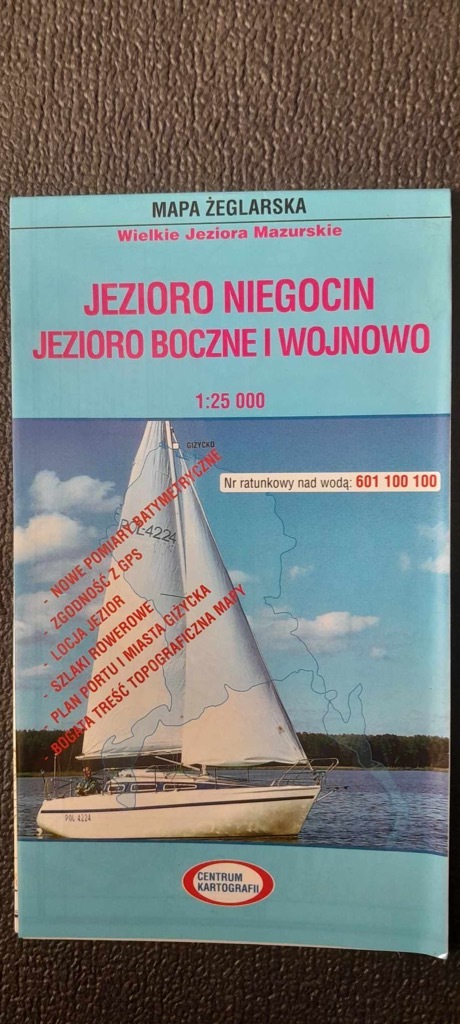 Mapa Jezioro Niegocin, Jezioro Boczne i Wojnowo PL | Warszawa | Kup ...