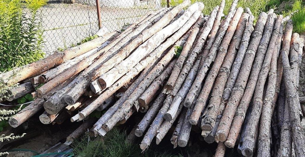 Stemple drewniane ok. 3m solidne ok. 250 szt. | Zagrody | Ogłoszenie na ...