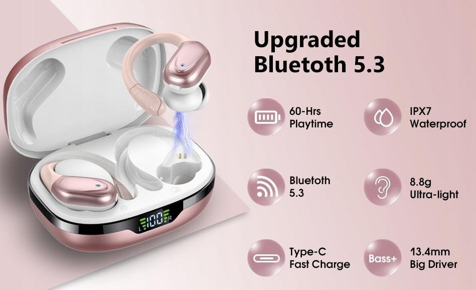 Cascho BX17 Słuchawki Bluetooth 5.3 LCD IPX7 60h | Żory | Kup teraz na Allegro Lokalnie