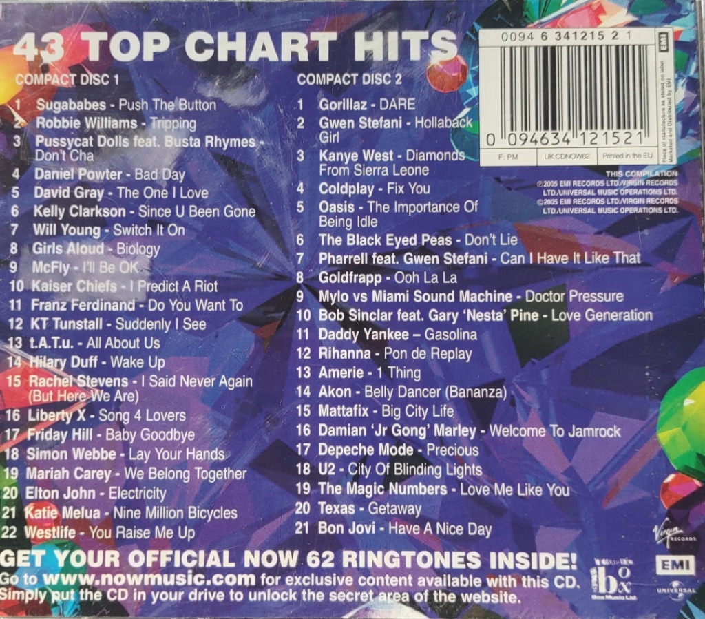 Now That's What I Call Music! 62 2cd (5-) | Pińczów | Kup teraz na ...