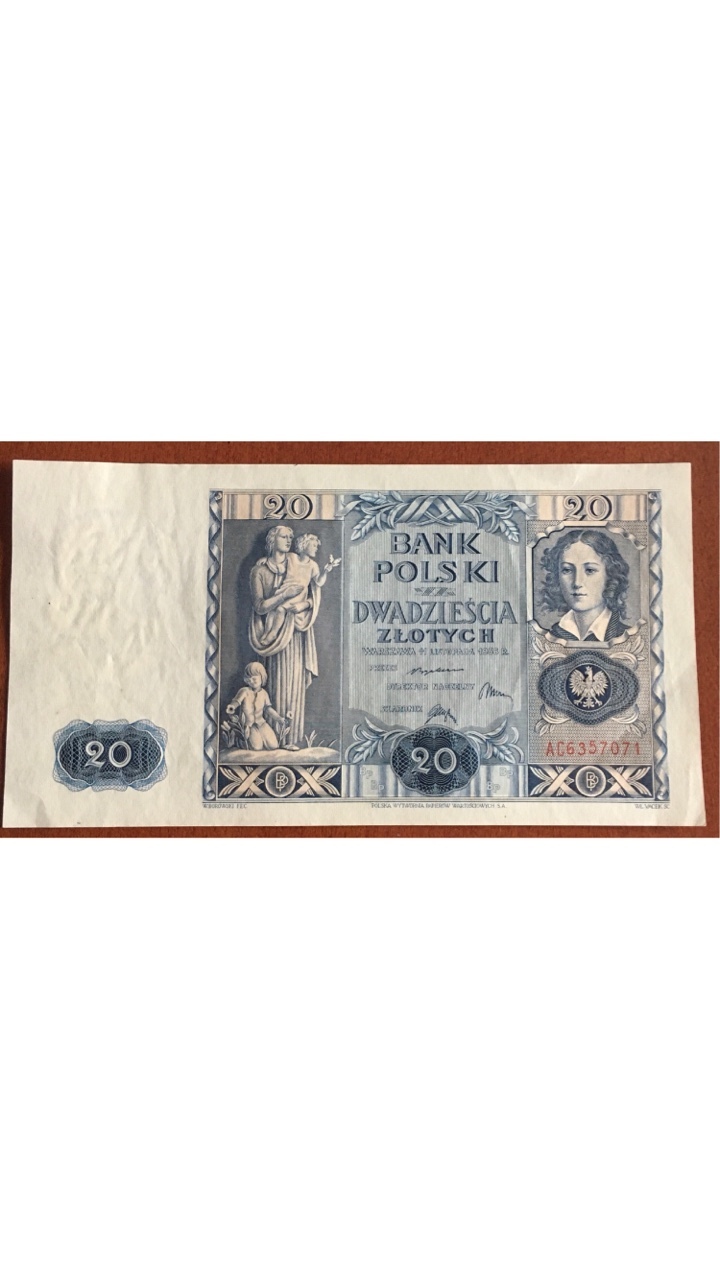 Banknot 20 zl 1936r orginał | Gorzów Wielkopolski | Kup teraz na ...