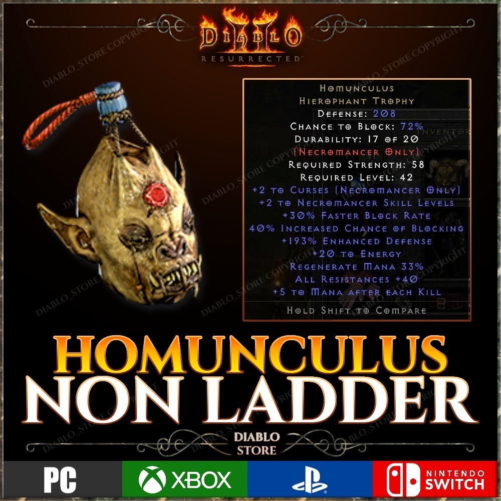 Diablo 2 Resurrected Homunculus Homunkulus D2R NLD | Wiśniewo | Kup ...