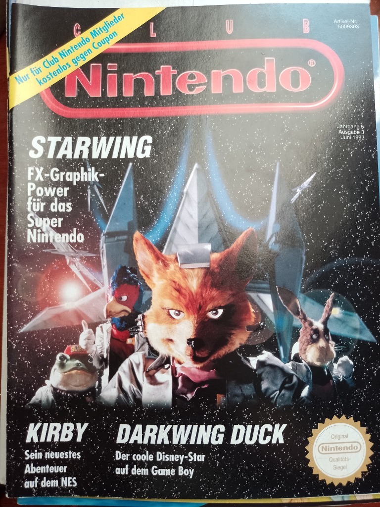 CLUB NINTENDO 3/1993 Starwing Kirby Magical Quest Mickey Mouse Star ...