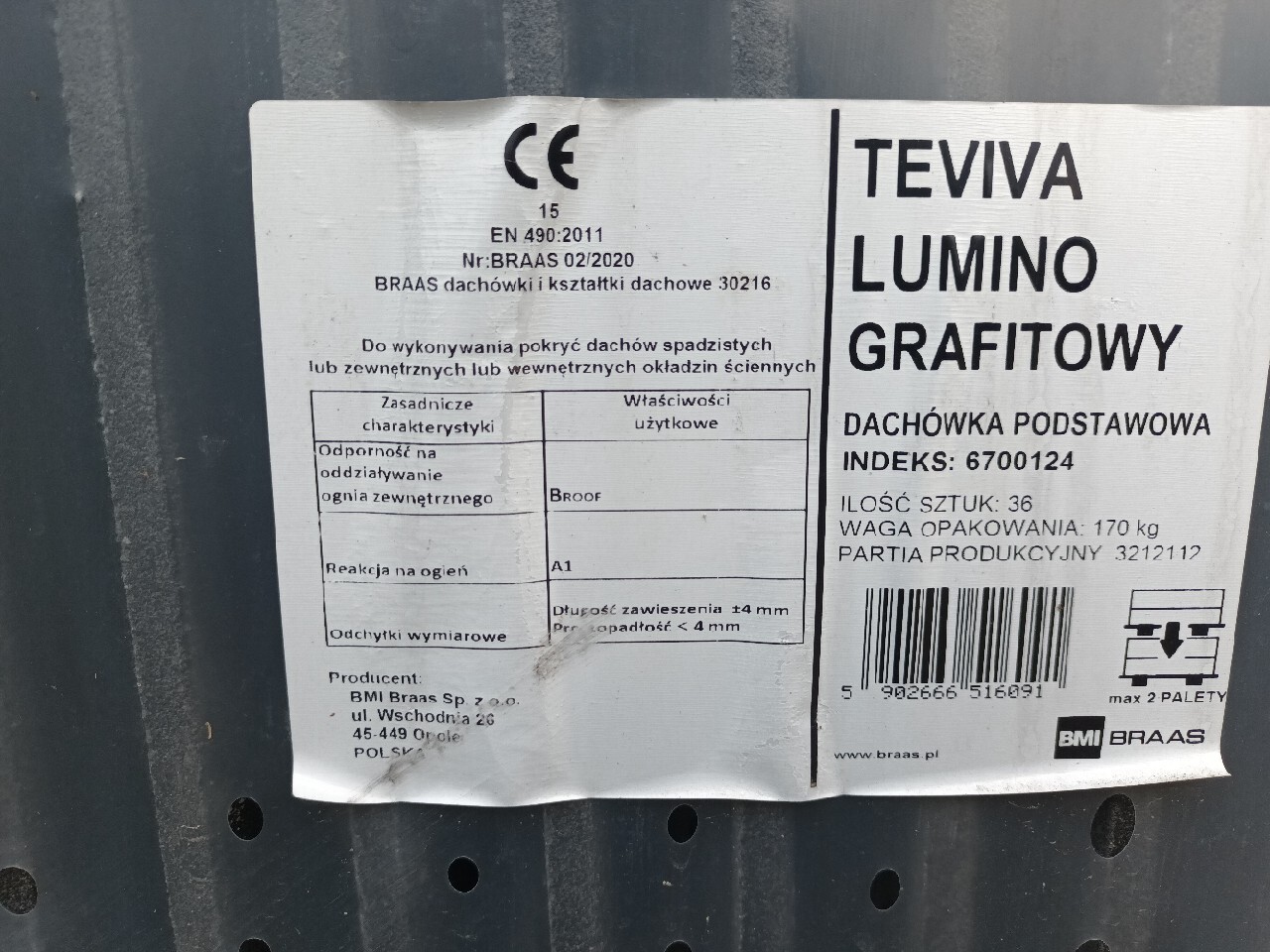 Dachówka Teviva Lumino Grafitowy | Wałcz | Kup teraz na Allegro Lokalnie