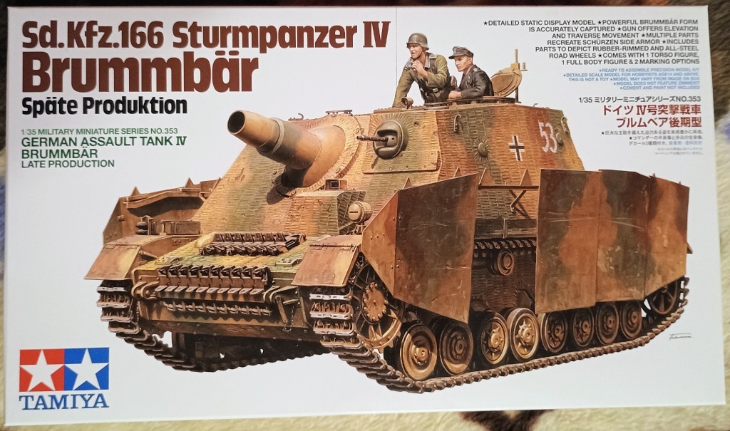 Tamiya 35353 Sd Kfz 166 Sturmpanzer IV Brummbar Late Production | Nowy ...