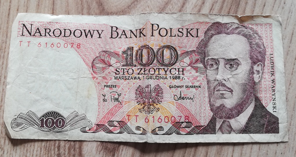 100 zł PRL Waryński Banknot seria TT 6160078 | Główna | Licytacja na ...