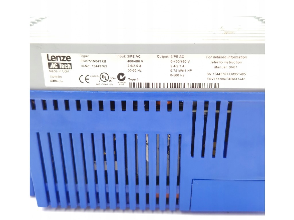 Falownik trójfazowy LENZE ESV751N04TXB 0,75 kW 2,4 | Gliwice ...