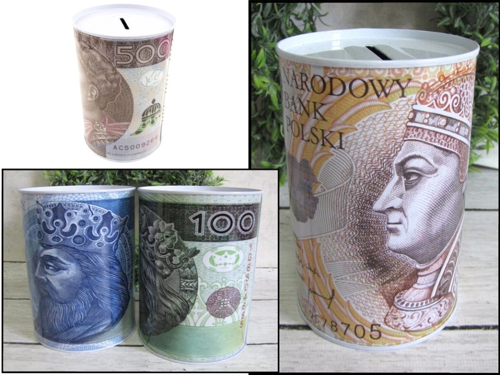 SKARBONKA PUSZKA METALOWA BANKNOT NOMINAŁ | Kielce | Kup teraz na Allegro Lokalnie