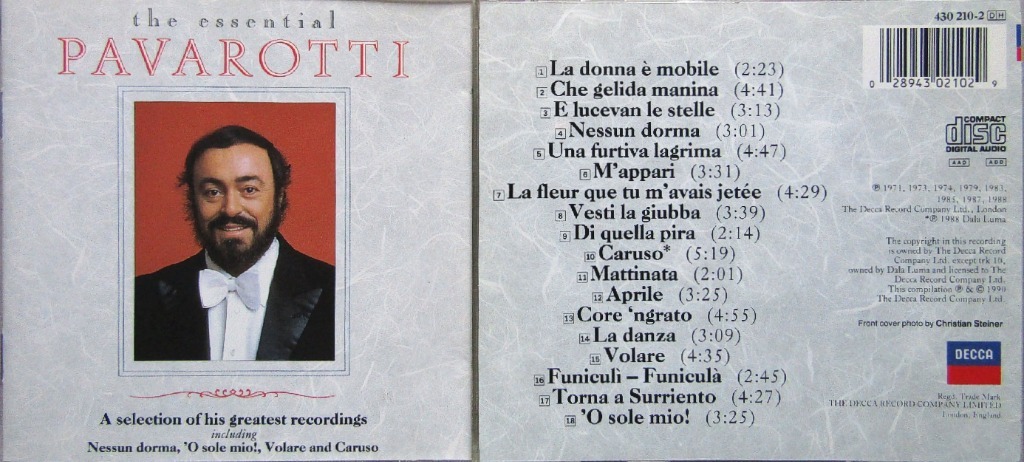 LUCIANO PAVAROTTI - THE ESSENTIAL - CD | Trzebinia | Licytacja na ...