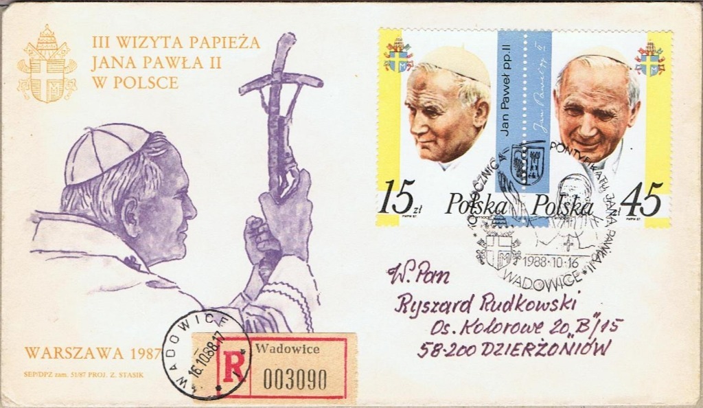 Jan Paweł II 16 10 1988 Wadowice | Kraków | Kup teraz na Allegro Lokalnie