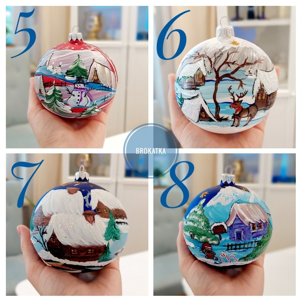 Bombki ręcznie malowane 10 cm | Warszawa | Kup teraz na Allegro Lokalnie