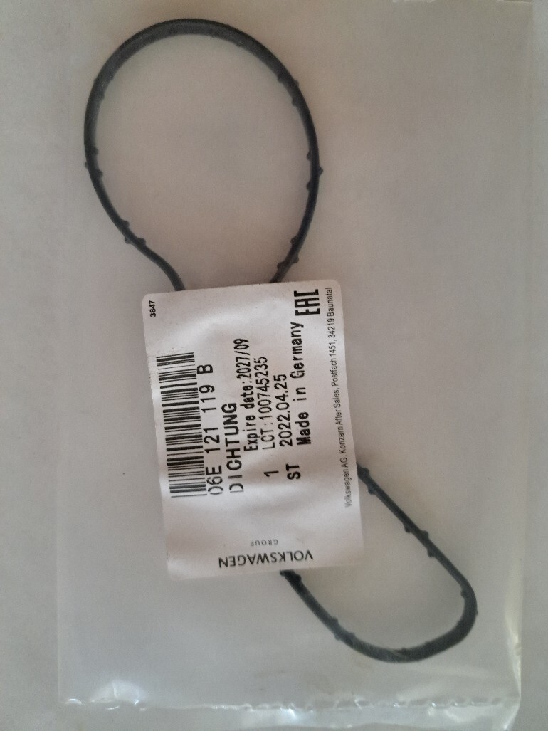 06E121119B NOWA uszczelka termostatu Audi OE | Złotoria | Kup teraz na ...