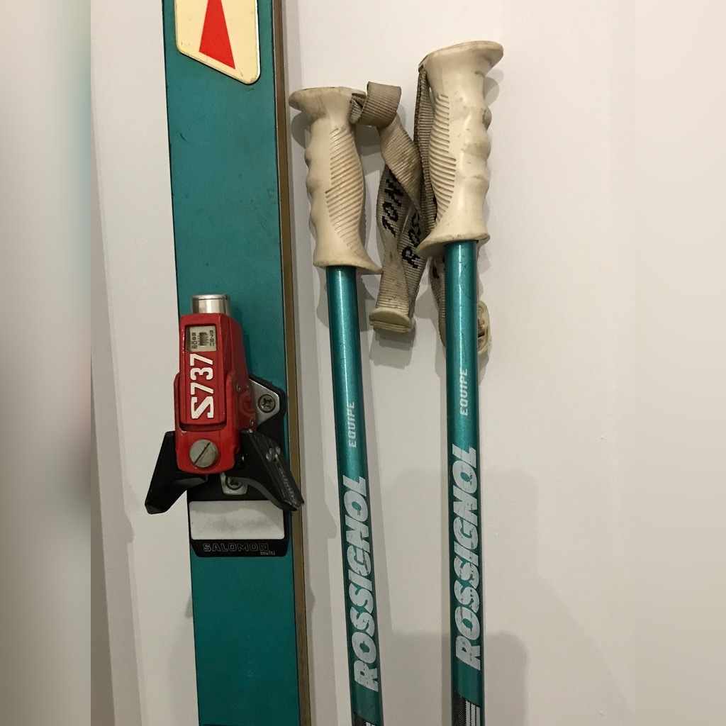 ROSSIGNOL 4S EQUIPE KEVLAR, wiązania S737 + kije | Warszawa ...