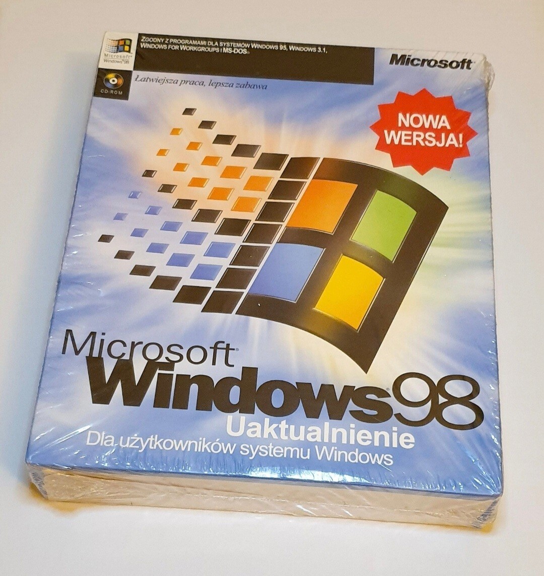 System Windows 98 box FABRYCZNIE ZAFOLIOWANY!!! | Olsztyn | Kup teraz ...