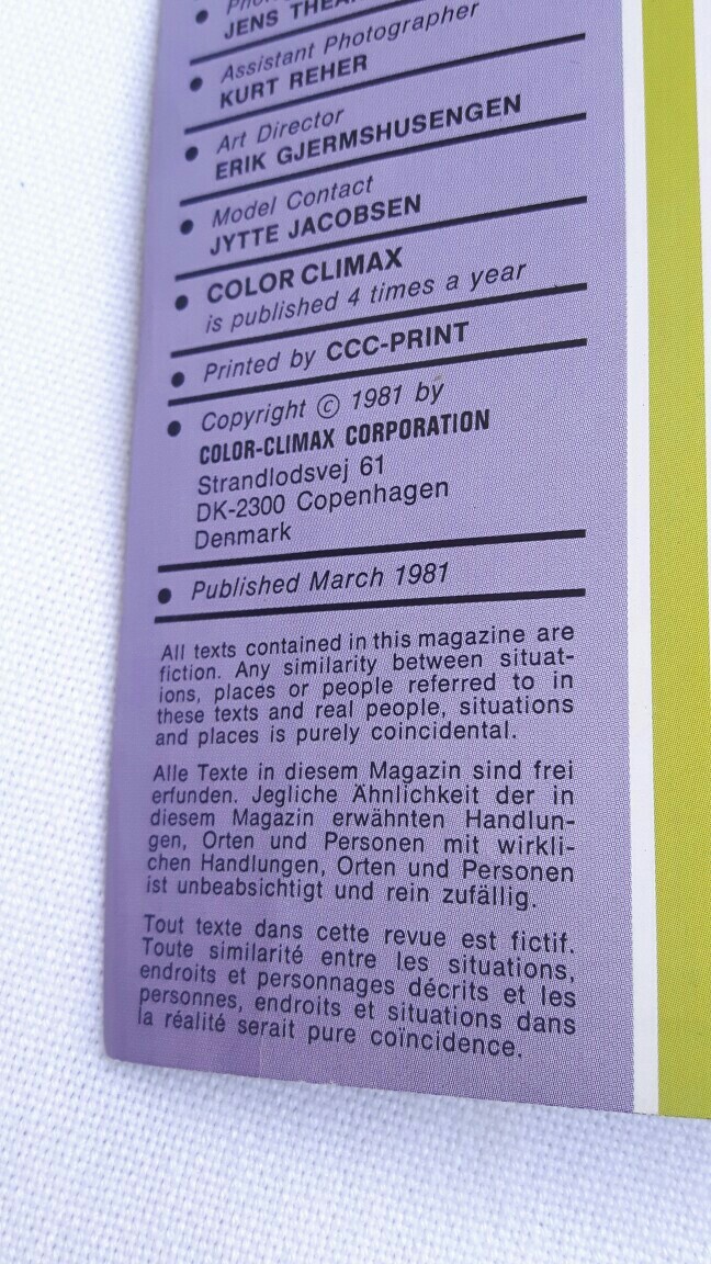 Color Climax nr.112 -1981r.Porno | Przeźmierowo | Kup teraz na Allegro ...