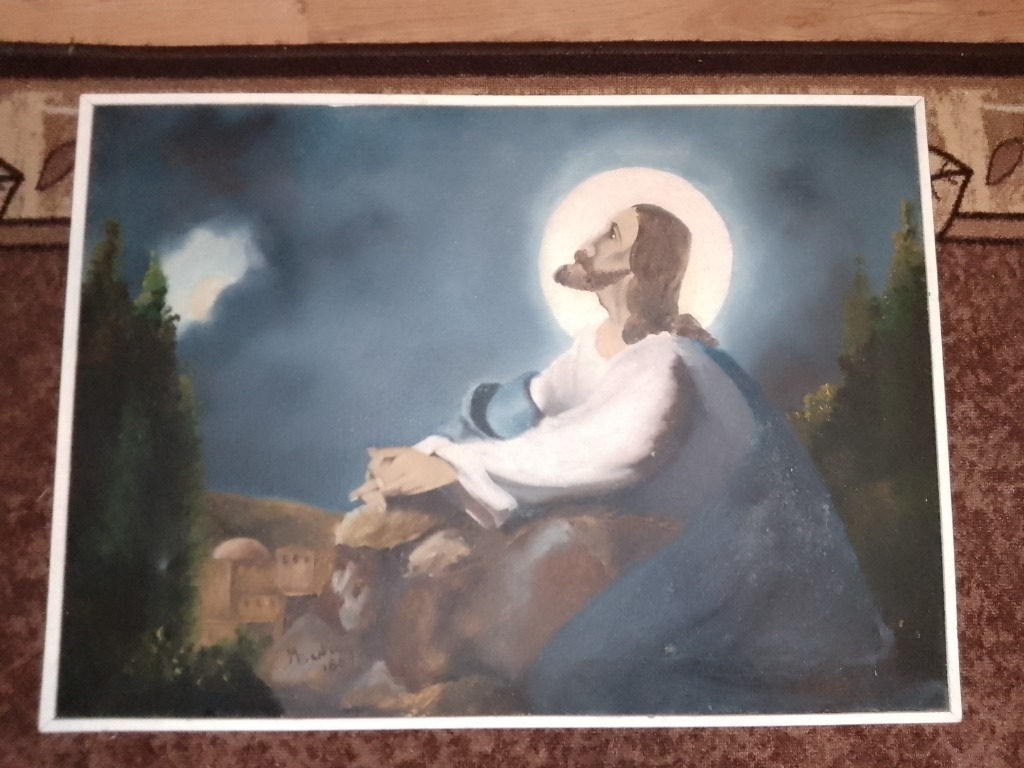 Jesus w ogrójcu obraz z 1867 r | Koziegłowy | Kup teraz na Allegro Lokalnie